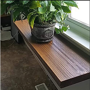 Joel’s Antiques, 2" Thick x 12" Deep, Floating Shelf, Heavy Duty, Easy Hang, Solid Wood, Rustic/Contemporary, USA Handmade, 60", Medium Brown