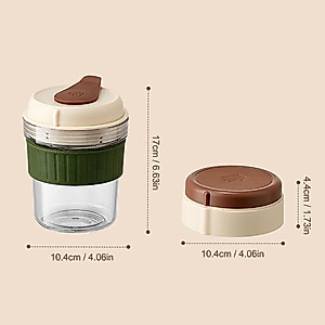 Insulated Reusable Iced Coffee Cup,Portable Insulated Tea Iced Cup Maker with Airtight Lid,Leakproof Drinking Tumbler, Dishwasher Safe, Reusable Bottle for Soda Beer Water (3 ice Cubes)