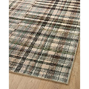 Loloi Chris Loves Julia x Humphrey Collection HUM-03 Forest/Multi, Contemporary 5'-0" x 7'-0" Area Rug feat. CloudPile™