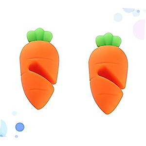 2pcs Kitchen Utensil Holder Silicone Spatulas Cakesicle Stand Soup Pot Lid Lifter Overflow Tools Silicone Clip Pot Carrot Pan Bracket Boil Guard Kitchen Tool Pot Cover Stopper