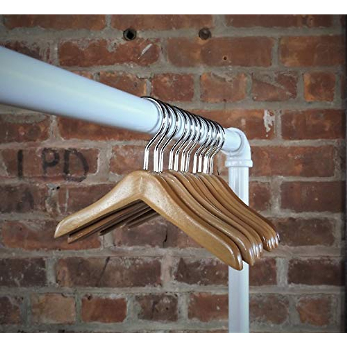 NAHANCO MINI812 8" Mini Wooden Hangers for Dolls Clothes, Pet Apparel or Accessories, Natural (Pack of 12)