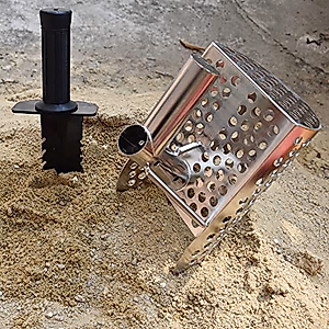 Sand and Metal Detection Shovels, Metal Detector Detection Accessories, Beach Screen Treasure Hunts and Digging Tools and More, silver, (KJKJHKJHKUJ)