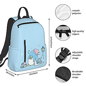 Cartoon Backpack Bookbags Daypack Tuxedo-Sam Laptop Bookbag Shoulder Travel Sports Hiking Camping Daypack For Men Women