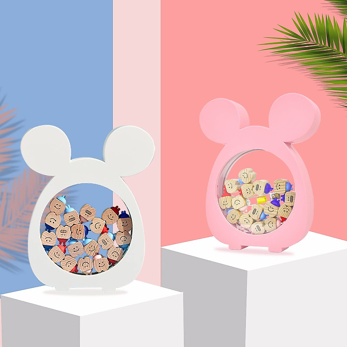 Ghims Tooth Fairy Box for Kids, Baby Tooth Keepsake Box, Tooth Holder Box for Boys and Girls, Baby Tooth Storage Organzier, Beech and Silicone Kids Tooth Convenient Storage Holder Gifts (Blue-Beech)