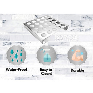 Polar Whale 2 Brushed Stainless Steel Coffee Pod Organizer Storage Tray Counter Stand or Wall Mount Compatible with Keurig K-Cup KCup for Kitchen Home Office Waterproof 12 x 12 Inches Each Holds 25