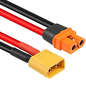 GELRHONR XT60i Extension Cable 1M, XT60 Male to XT60i Female Connector Cable 12AWG Silicon Wire, for Ebike,Drone Car Lipo Battery Charger,Solar Generator Portable Power Station