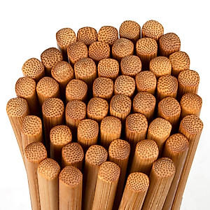 Jucoan 100 Pairs Reusable Bamboo Chopsticks Set, 9.5 Inches Long Natural Healthy Bamboo Chopsticks, Lightweight Wooden Chopsticks for Noodles, Sushi, Home, Party, Restaurant