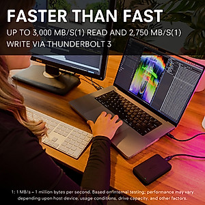 Glyph Production Technologies Atom Pro 2, External NVMe Solid State Drive (SSD), Thunderbolt 3 (8TB)