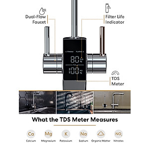 Brio Reverse Osmosis Water Filtration System, 500 GPD, 2:1 Pure to Drain, Tank-Less, Under Sink Faucet Mount