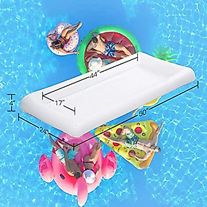 Portable Inflatable Ice Cooler - Serving Buffet Bar (24'' x 50''), White