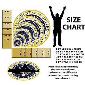 Rugendary Seal of President of United States Rug American Eagle Carpet Office Area Rug Living Room Bedroom Kitchen Doormat (Ultra Soft Quality, 4x4 ft.)