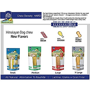 Himalayan Dog Chew Original Yak Cheese Dog Chews, 100% Natural, Long Lasting, Gluten Free, Healthy & Safe Dog Treats, Lactose & Grain Free, Protein Rich, Mixed Sizes, Dogs 65 Lbs & Smaller, 9.9 oz