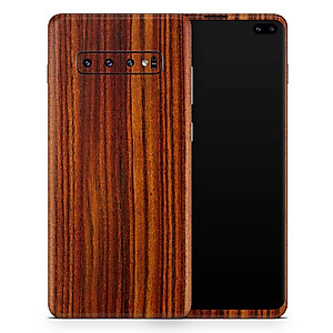 DesignSkinz Bright Red Ebony Woodgrain 2 Protective Vinyl Decal Wrap Skin Cover Compatible with The Samsung Galaxy S20 (Screen Trim & Back Glass Skin)