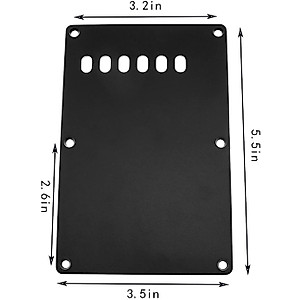 Jiayouy 2PCS Pickguard Tremolo Cavity Cover Backplate with Screws for Electric Guitar Black