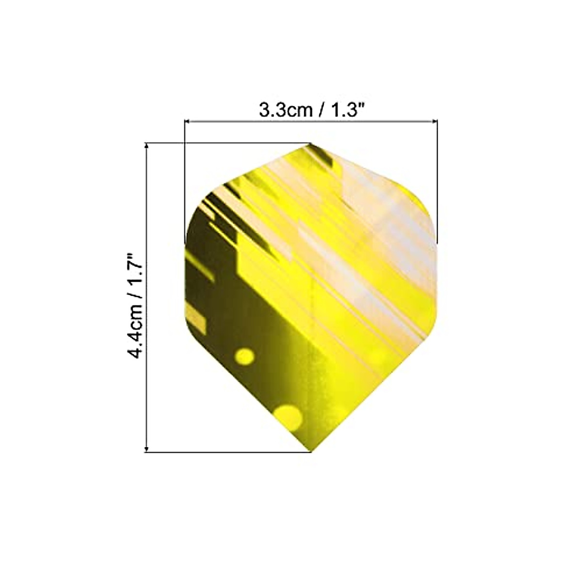 PATIKIL Dart Flights, 12 Pack PET Standard Darts Accessories Replacement Parts for Soft Tip Steel Tip, Thick Stripe Style, Black, Yellow