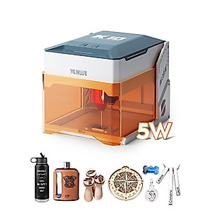 WAINLUX K10 5W Laser Engraver Machine, Portable 5000mW Laser Engraver and Cutter Machine for Wood Leather Metal Silicone Paper Glass Cloth,Class 1 for DIY Supports Win/Mobile System/Offline Class1