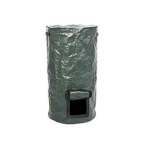 Aqur2020 Compost Bin Bag, Reusable Garden Yard Waste Bag, PE Compost Bag Environmental Organic Compost Bag Organic Waste Bag for Lawn Yard (35x60 cm)