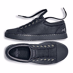 MOZO Grind Men’s Slip Resistant, Canvas Work Sneakers, Black, 11.5