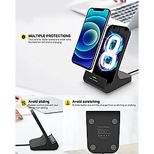 Oinmely Z1 Wireless Charger Wireless Phone Charger Stand 10W Max Compatible with Apple iPhone 14 13 12/12 Pro Max/ 11Pro/11Pro Max/XR/XS Max/XS/X/8/8Plus, Samsung Galaxy