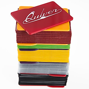 Quiver Time Card Case Dividers & Separators (7-Piece Set) Game Organizers - Ideal for Tabletop Gaming, Trading, Figures, Dice, Accessories - Use with Card Storage Boxes (Red & Black, Accessories)