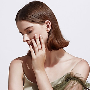 Carleen 18K Solid Rose Gold Round Pink Tourmaline Ring Dainty Fine Jewelry Butterfly Rings for Women (7)