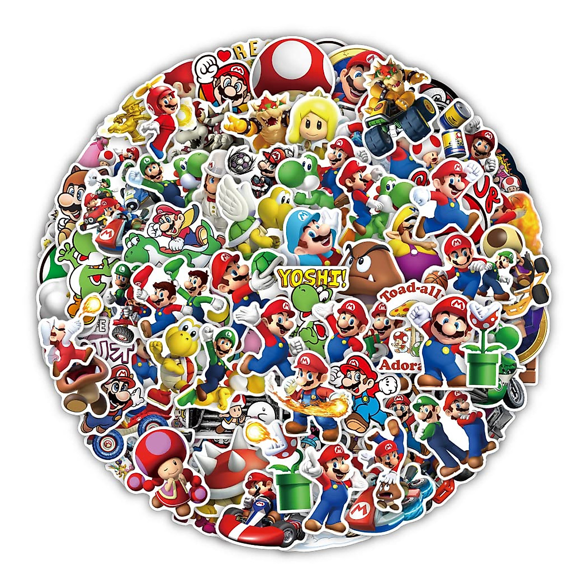 100Pcs Cartoon Stickers Pack, Cool Video Game Stickers Waterproof Vinyl Stickers for Water Bottle Laptop Luggage Skateboard Bike Decals for Kids Teens