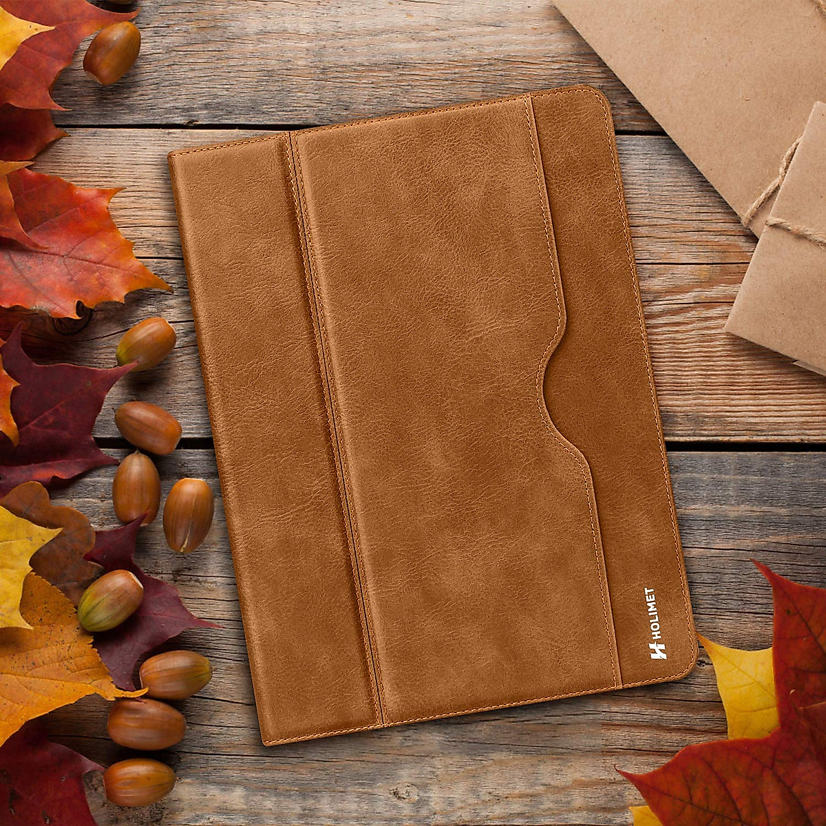 H HOLIMET Case for iPad Pro 11 inch 2022 4th/3rd/2nd/1st Generation 2021/2020/2018 with Pencil Holder PU Leather Protective with Pocket Soft TPU Back Shockproof