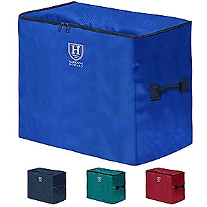 Harrison Howard Horse Blanket Storage Bag Large Capacity Travel Duffel Luggage Bag with Zipper-Large (25”L x 28”W x 20”H) Blue