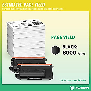 S SMARTOMNI TN850 TN820 Compatible Toner Cartridges Replacement for Brother TN850 TN820 TN-850 TN-820 for Brother DCP-L5500DN HL-L5000D HL-L5200DWT HL-L6200DW MFC-L5700DW MFC-L5800DW Pinter 2 Packs