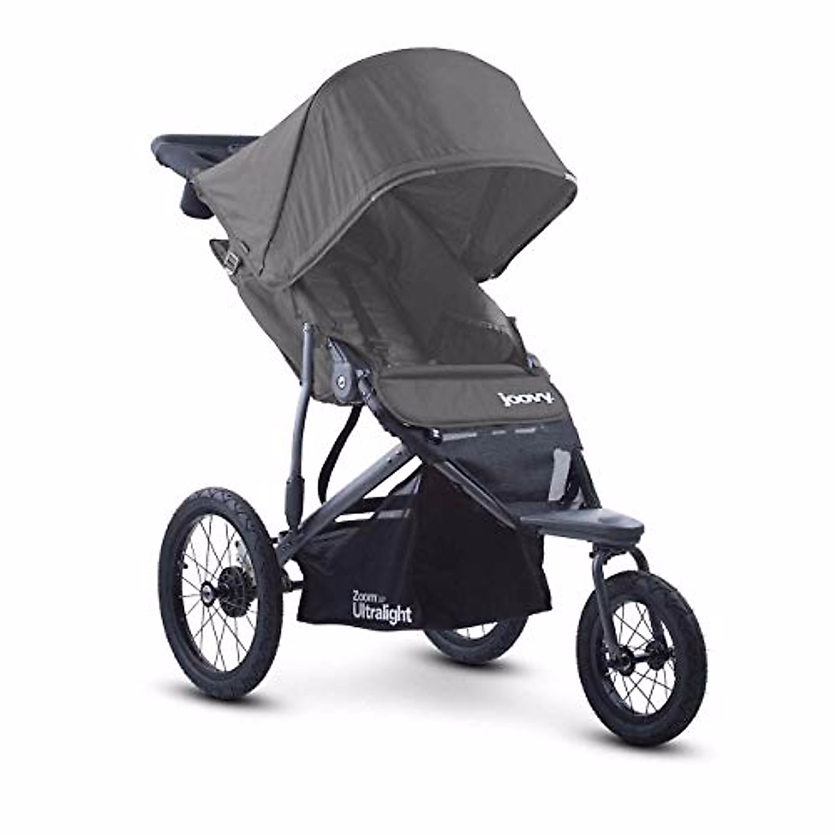 Joovy Zoom 360 Ultralight Jogging Stroller, Large Canopy, Lightweight Jogger, Extra Large Air Filled Tires, Charcoal