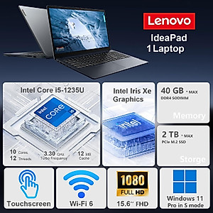 Lenovo IdeaPad 3 14" FHD Laptop, 11th Gen Intel 4-Core i7-1165G7, Intel Iris Xe Graphics, 20GB RAM, 512GB PCIe SSD, FP Reader, Webcam, USB-C, HDMI, SD Card Reader, WiFi 6, SPS HDMI Cable, Win 11 Home