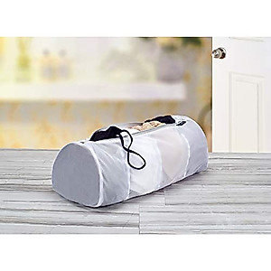 Laura Ashley 4 Compartment Mesh Hosiery Wash Bag with Zipper Closure to Protect Clothes in the Wash