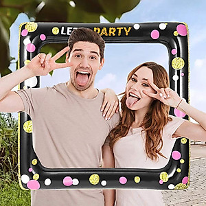 JINYONGXING Inflatable Selfie Photo Frame Photo Props Photo Booth Birthday Decoration Party Props Ideal for Bridal Shower Baby Shower Wedding Favors