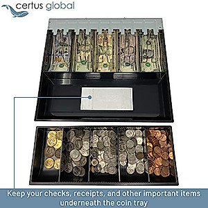 Certus Global Cash Drawer Insert Tray 5 Bills/5 Coins -367mm x 326mm x 60mm