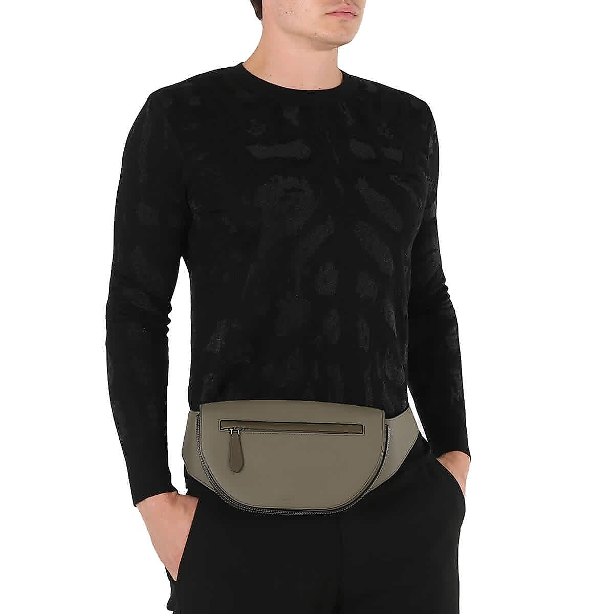 Burberry Men's Olympia Small Grained Leather Bum Bag