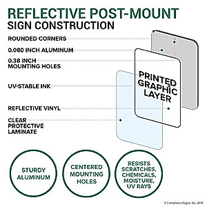 ComplianceSigns.com Evacuation Rally Point Assemble Here And Wait For Further Instruction Sign, Reflective White, 18x12 Inch on 80 mil Aluminum