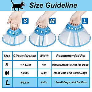 Vivifying Dog Cones for Small Dogs, Adjustable 8-9.6 Inches Soft Lightweight Elizabethan Collar for Small Dogs and Large Cats to Stop Licking Wounds After Surgery(Blue)