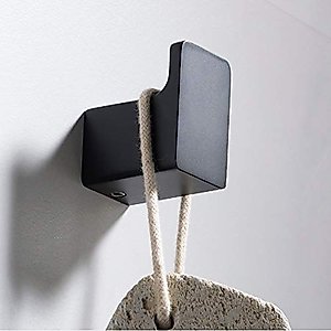 Kraus Stelios Bathroom Robe and Towel Hook, Matte Black Finish, KEA-19901MB