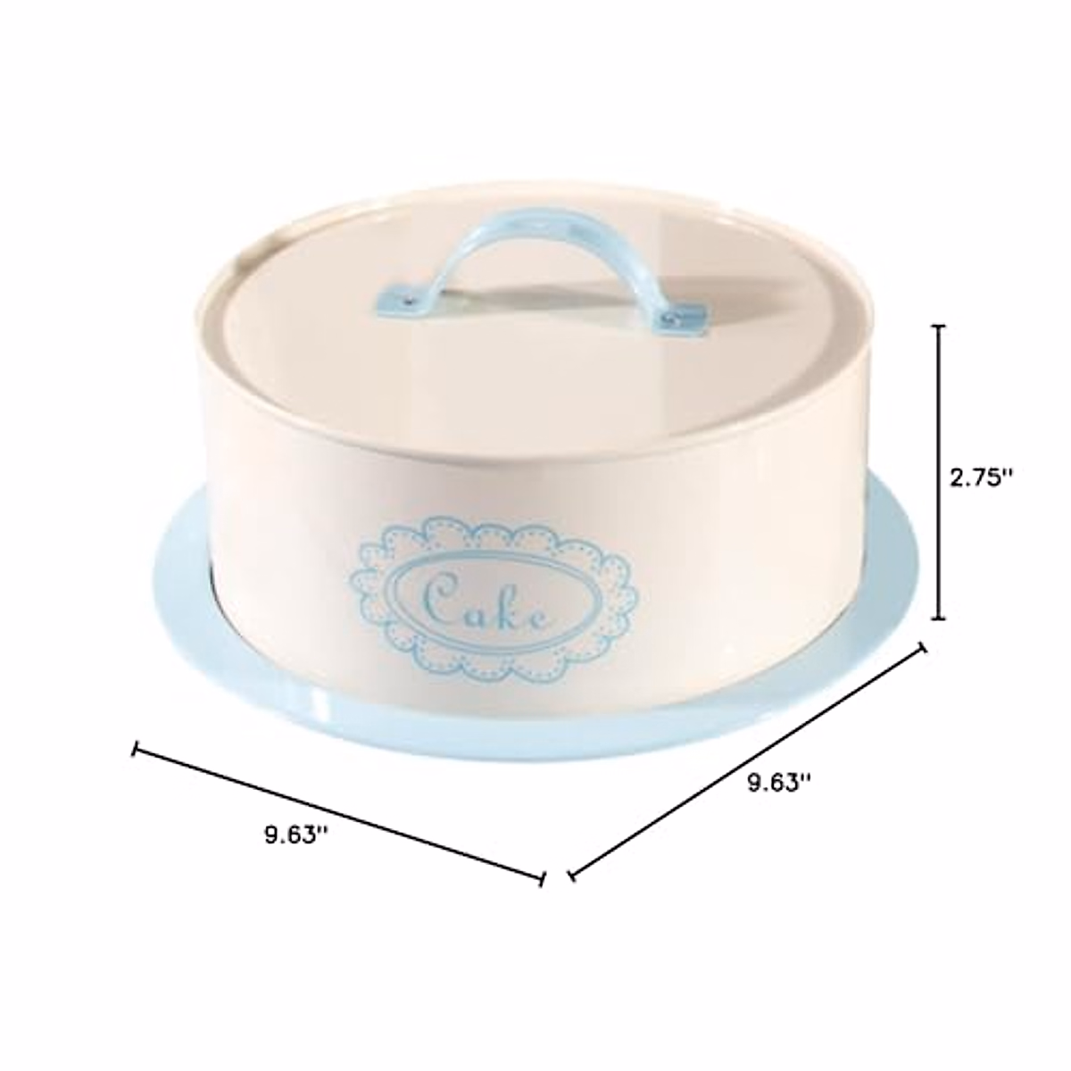 Metal Cake Carrier Cake Server with Lid Cake Cover Cake storage Tin Sweet Stuff Cake Holder Cream Dessert Carrier for Kitchen Countertop Cake Storage Container with Handle