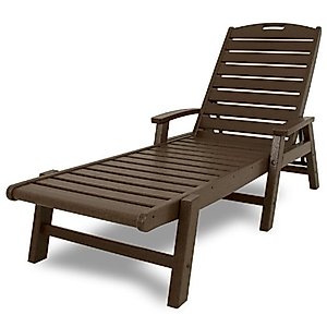 Trex Outdoor Furniture Yacht Club Stackable Chaise Lounger with Arms, Vintage Lantern