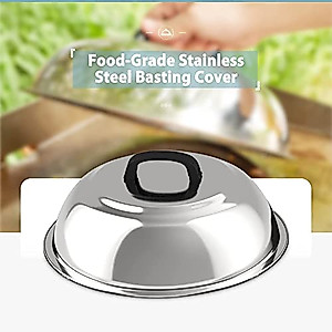 Upgraded Griddle Cover - 22 Inch with Hood and Stand for Blackstone, Waterproof & Heavy Duty with Large Air Vent and Straps, Includes Basting Cover