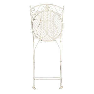 SAFAVIEH PAT5028A Outdoor Collection Semly Pearl White 3-Piece Bistro Set