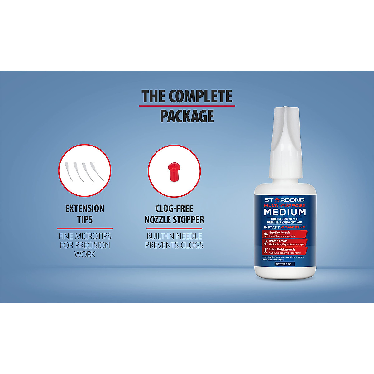 Starbond 1 oz. Medium CA Glue (Premium Cyanoacrylate Super Glue) for Quick Glue-ups. Woodworking, Woodturning, Hobby Models…