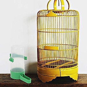 generic 1Set Birds Water Dinking Feeder Bird Water Container Automatic Water Machine Plastic Feeding Supplies Water Feeder Bottle Cage Supply for Home Garden