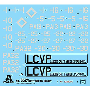 Italeri Models Lcvp with U.S. Infantry D-Day Series Boat Model Building Kits