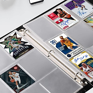 PERFORMORE 9-Pocket Trading Card Binder Sleeves for 3 Ring Binders | Yugioh, Baseball, Pokemon, Sports Card Page Protector Sheets | Plastic Top Loader Pages (25 Pack)