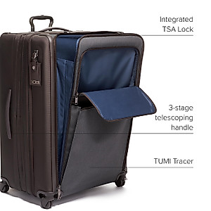 TUMI - Alpha Extended Trip Expandable 4-Wheeled Packing Case Suitcase - Great for Extended Travel of Shared Packing - Rolling Luggage for Men and Women - Anthracite