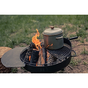 Barebones Enamel Stock Pot - Large Cooking Pot, Soup Pot, and Stock Pot - Enamelware Dishes for Outdoor Cooking (Slate Gray)