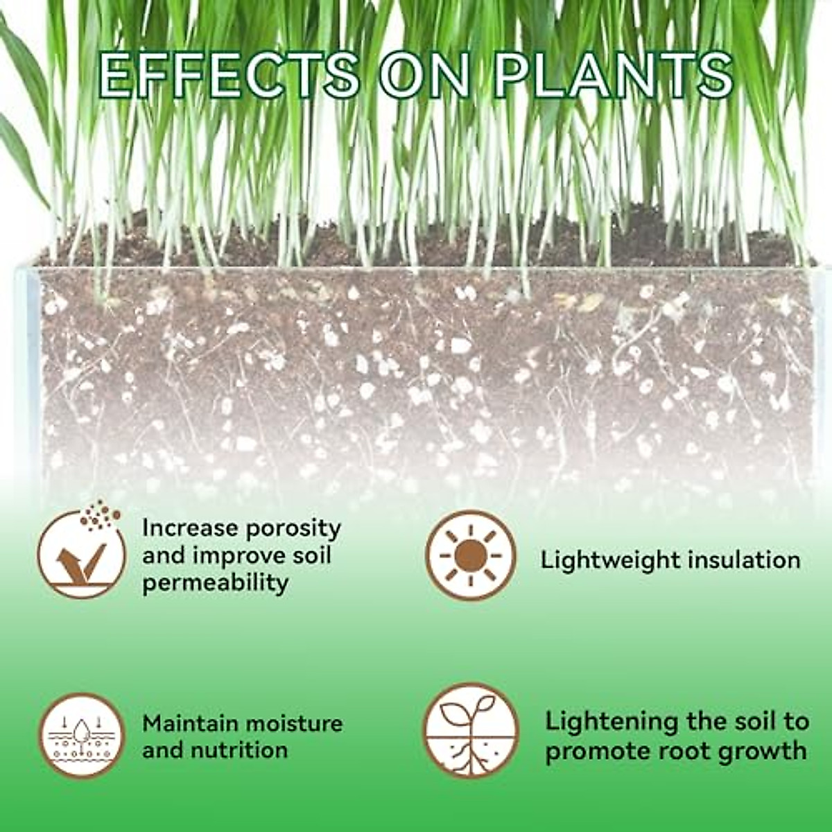 12QT Perlite for Plants, 3-6mm Horticultural Medium pearlight for Indoor & Outdoor, perilite Bulk Soil Amendment for Enhanced Drainage and Growth…