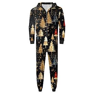 Family Christmas Pjs - Matching Onesie & Shirts Set with Dog Pjs